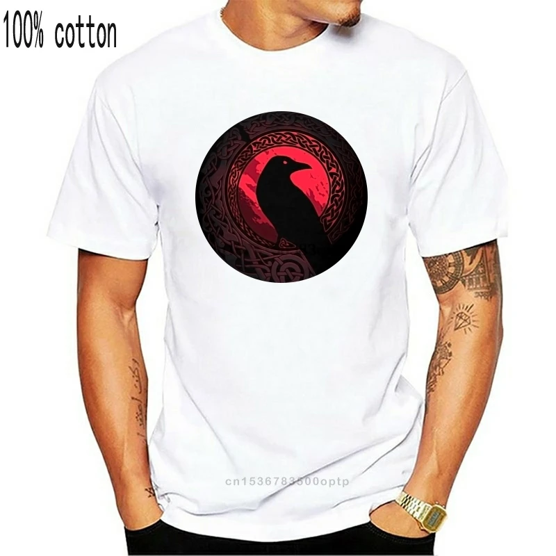 Camiseta de noche de cuervo para hombre, camiseta negra de diseño de ...