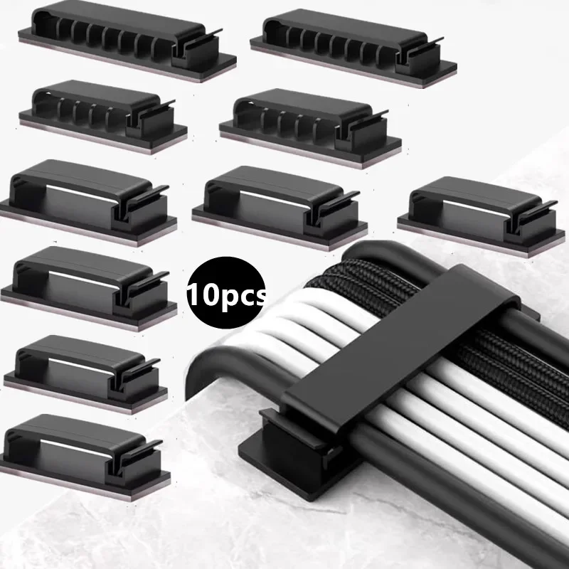 10PCs-Cable-Organizer-Cord-Management-Wire-Holder-Flexible-USB-Cable ...