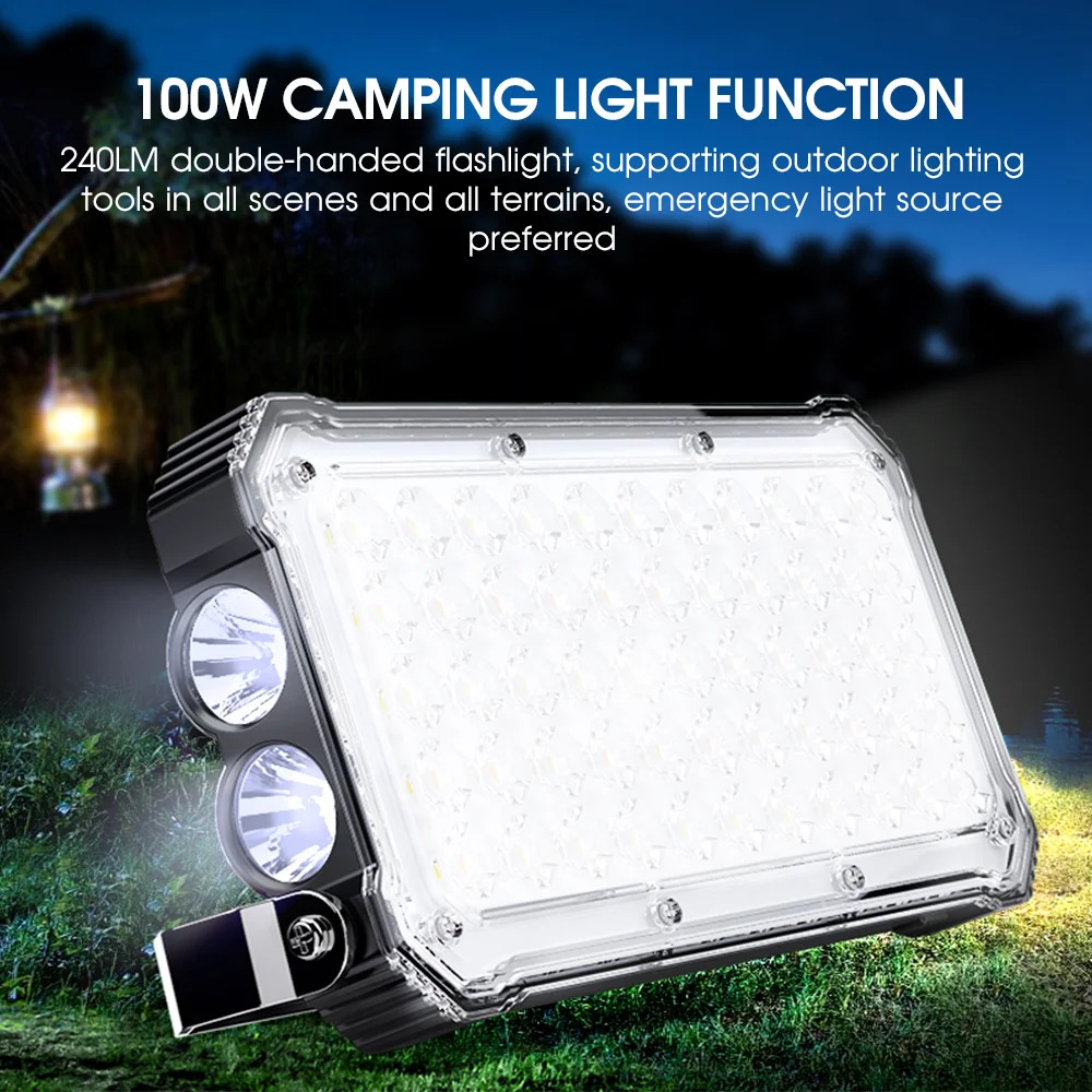 100W-LED-Camping-Light-Flashlight-Wireless-Charging-Power-Bank-Function ...
