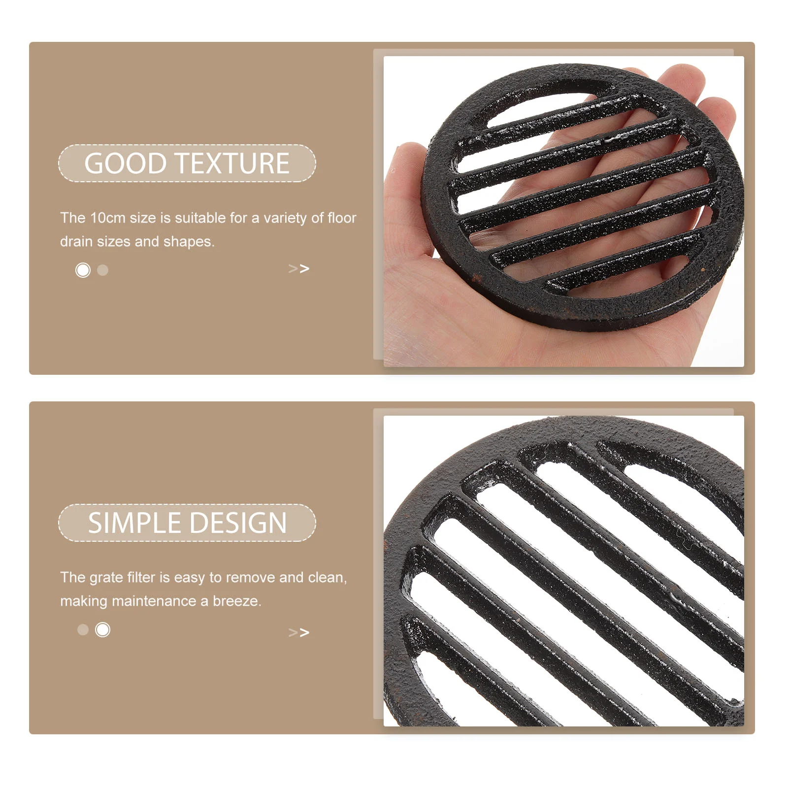 Cast Iron Floor Drain Cover Shower for Home Basement Sink Filter Seal ...