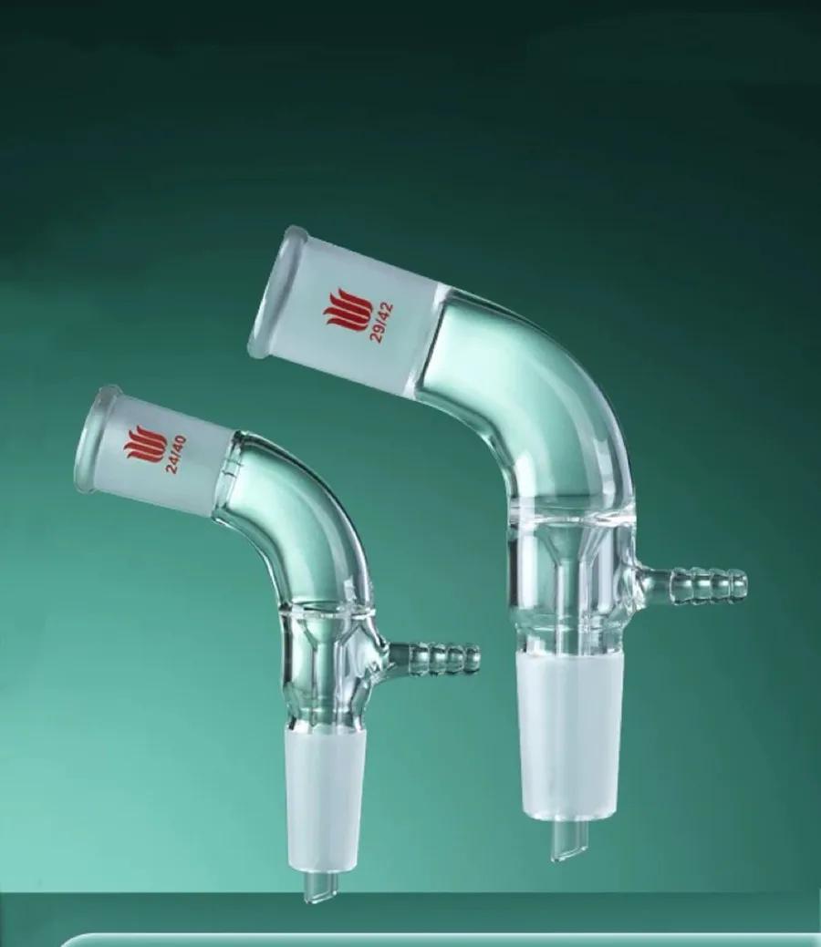 Lab Glass 14/20 19/22 24/40 29/42 Joint 105 Deg Bend Vacuum Receiver ...