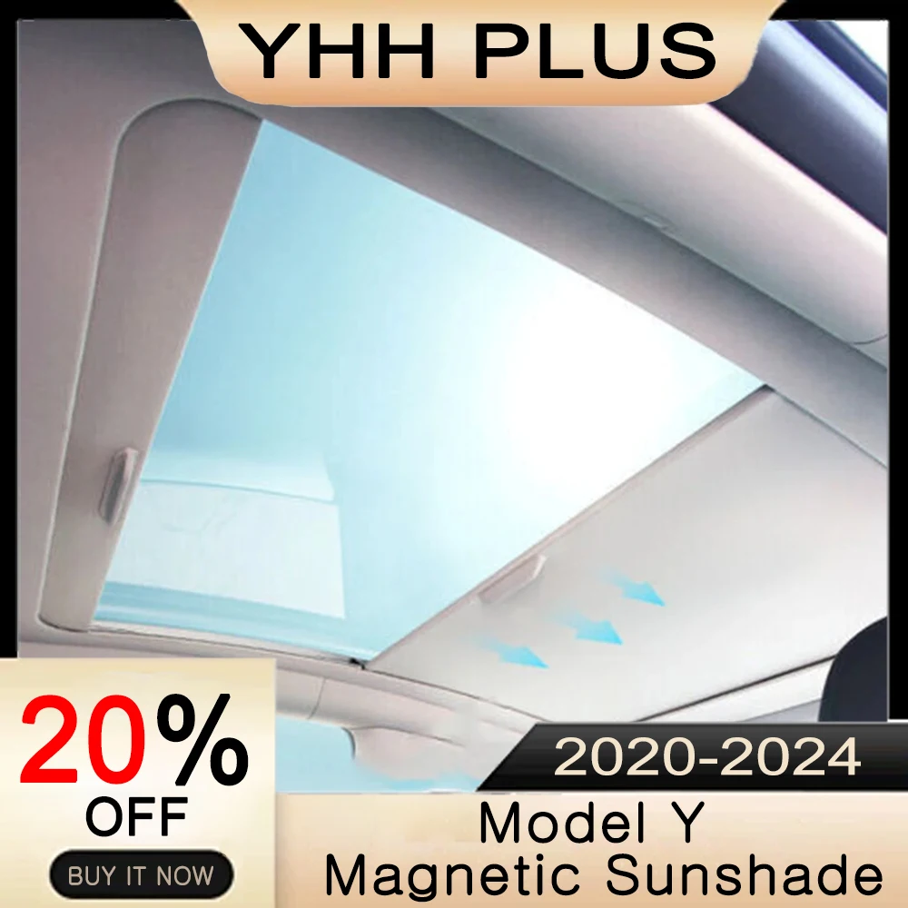 ModelY-Sun-Shade-Retractable-Glass-Roll-Roof-Sunshade-Roller-Sunroof ...