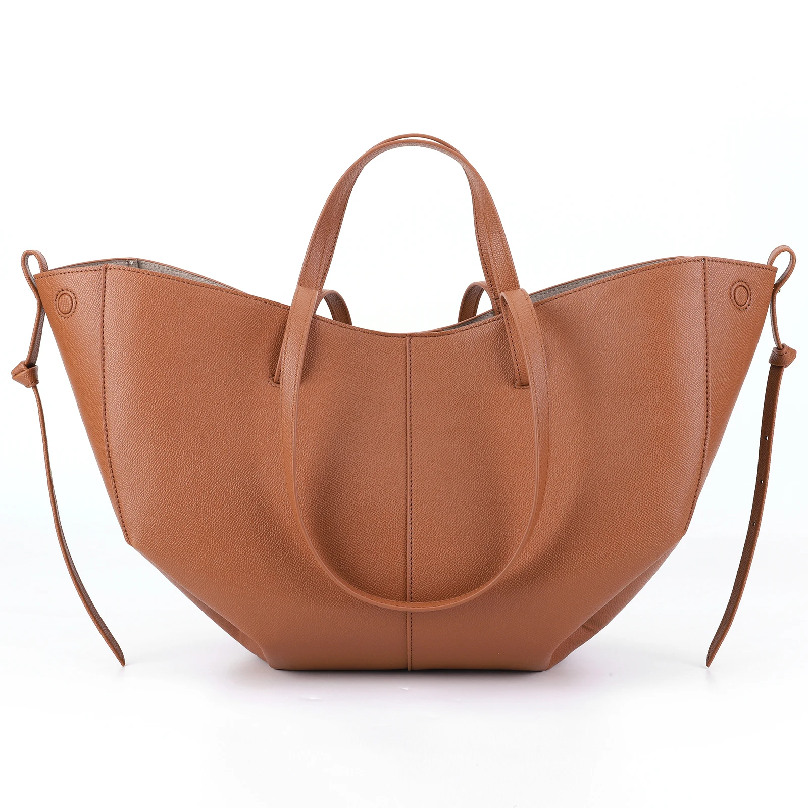Women-Daily-Grocery-Bag-Large-Capacity-Solid-Color-Bag-PU-Leather ...