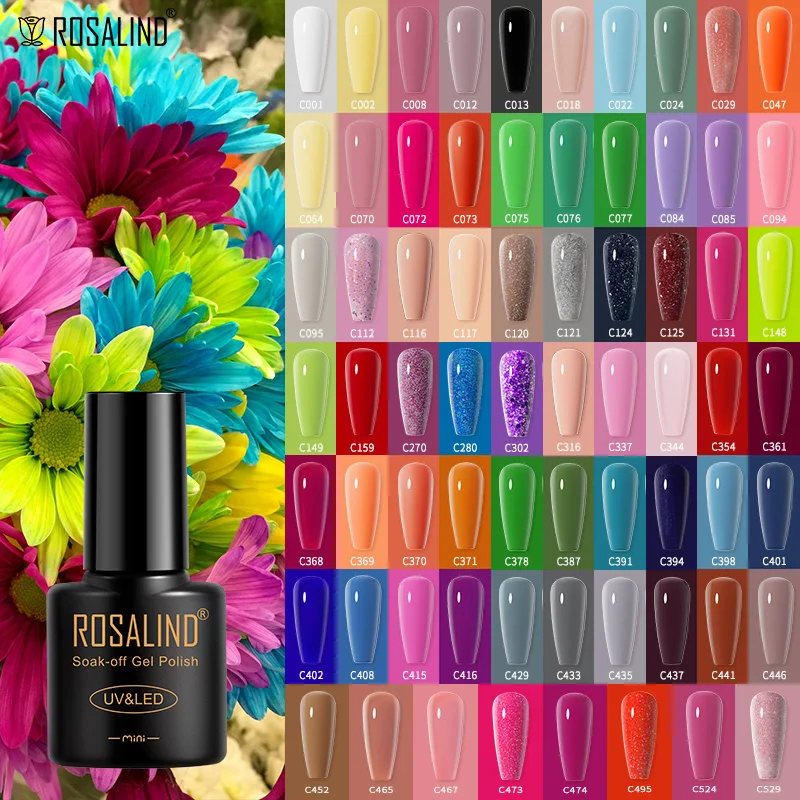 ROSALIND-Summer-Shiny-Gel-Nail-Polish-Soak-Off-UV-Lamp-Long-Lasting-For ...
