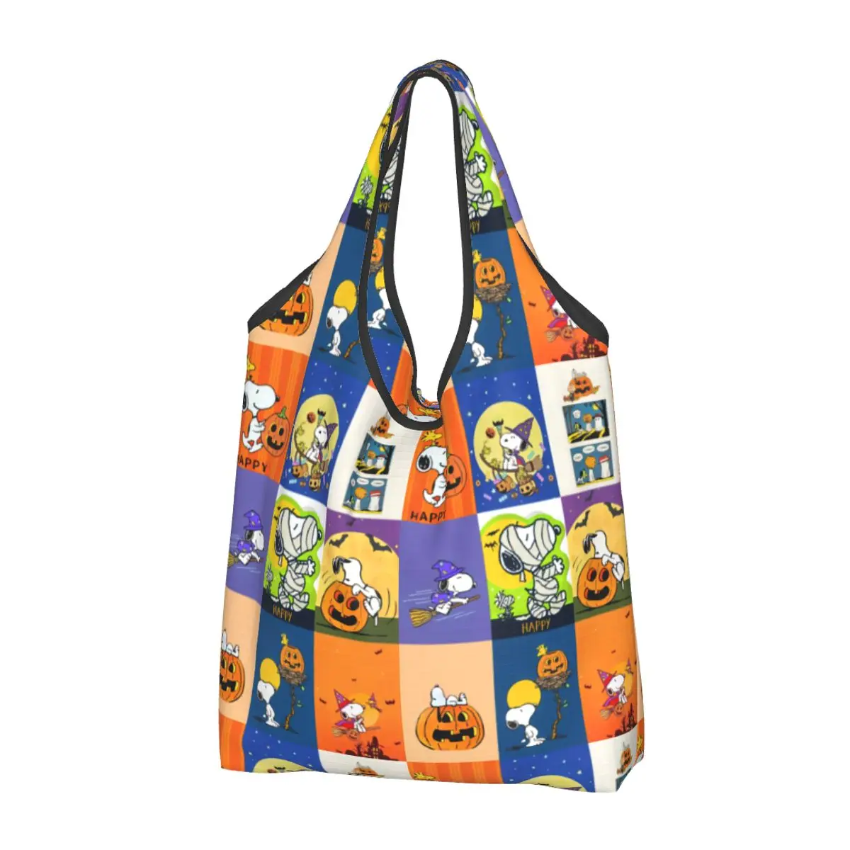 Custom-Halloween-Snoopys-Comic-Collage-Groceries-Shopping-Bags-Shopper ...