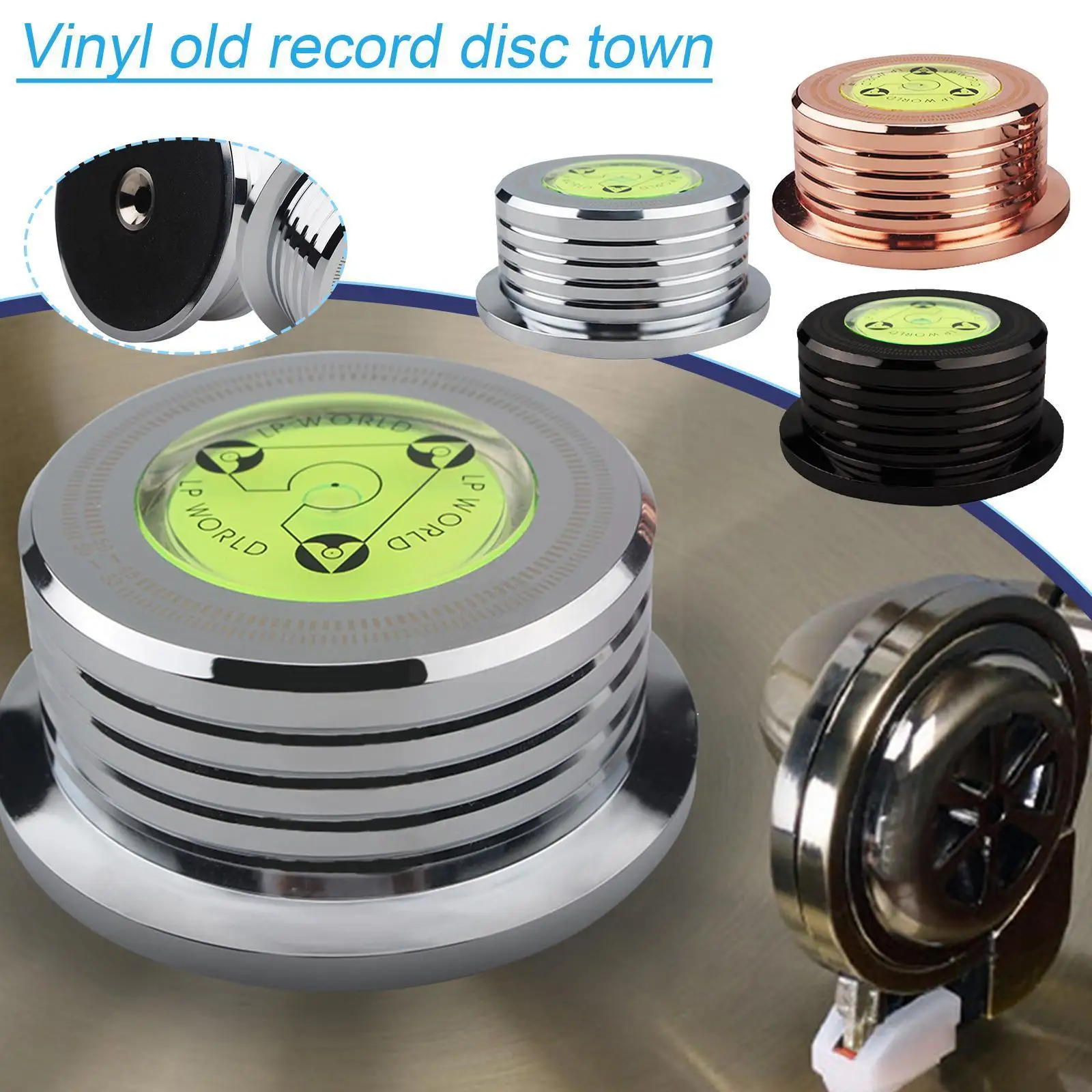 For Turntable Vinyl Disc Stabilizer 50 Hz Vinyl Disc Recording Aluminum ...