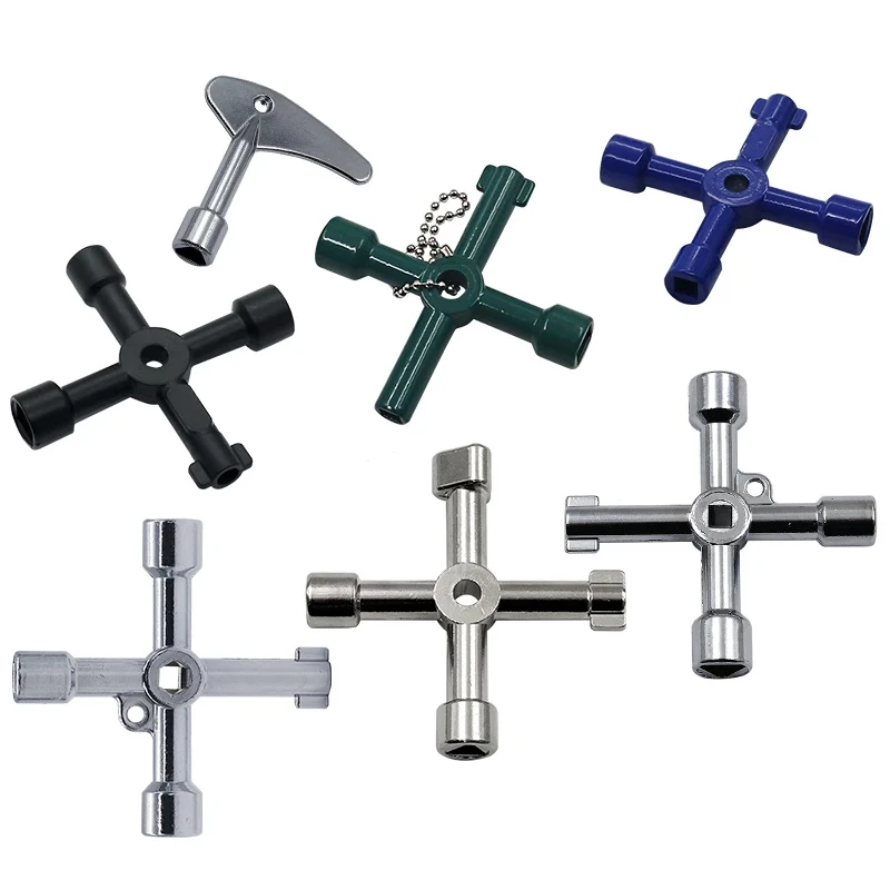 Multifunction 4 Ways Universal Triangle Wrench Key Plumber Keys ...