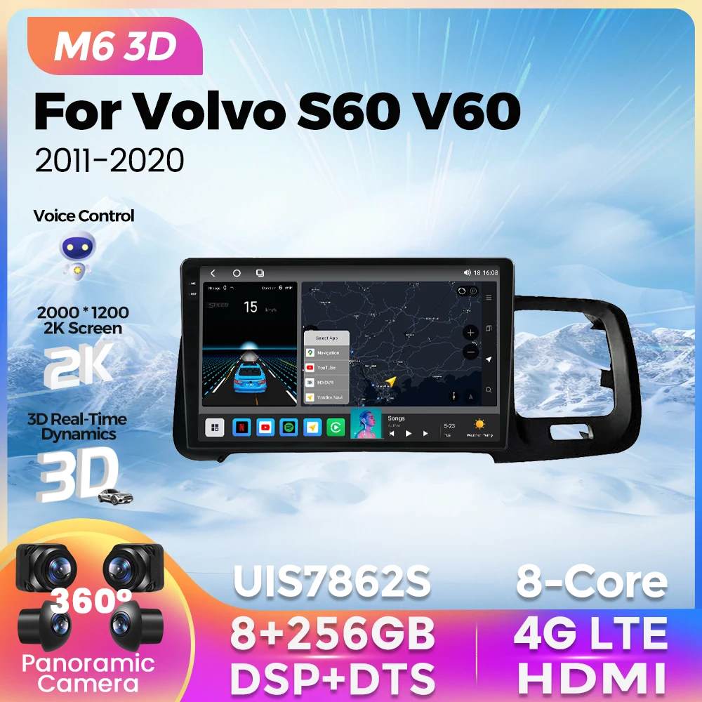 M6-Pro-Plus-3D-for-Volvo-S60-V60-2011-2020-Car-Radio-Multimedia-Player ...
