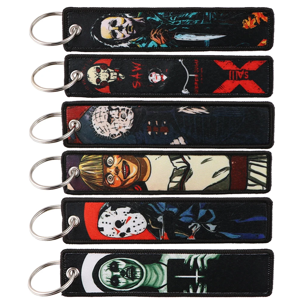 Halloween-Decoration-Classic-Horror-Movie-Series-Key-Ring-Embroidery ...