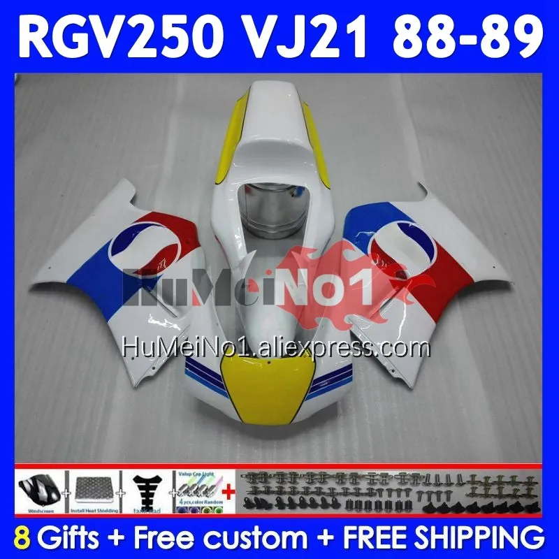 Body Kit For SUZUKI SAPC VJ21 RGV250 Red blue hot RGVT250 VJ 21 88-89 ...