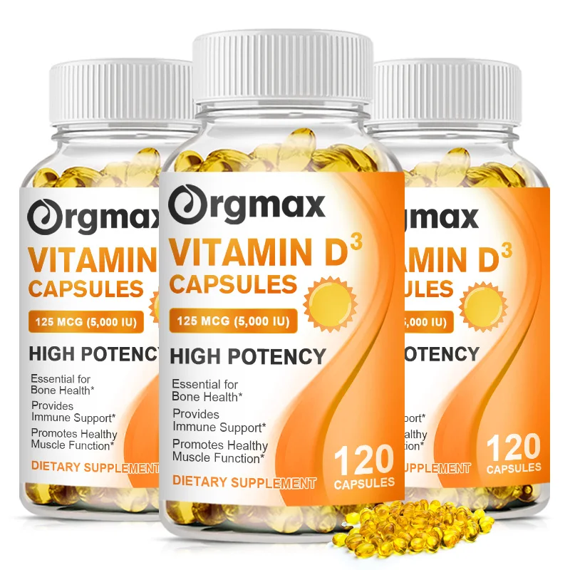 Orgmax Vitamin D capsules promote calcium absorption, strengthen bones ...