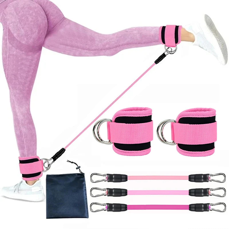 Ankle-Straps-Resistance-Bands-Yoga-Home-Gym-Elastic-Gum-Strength ...