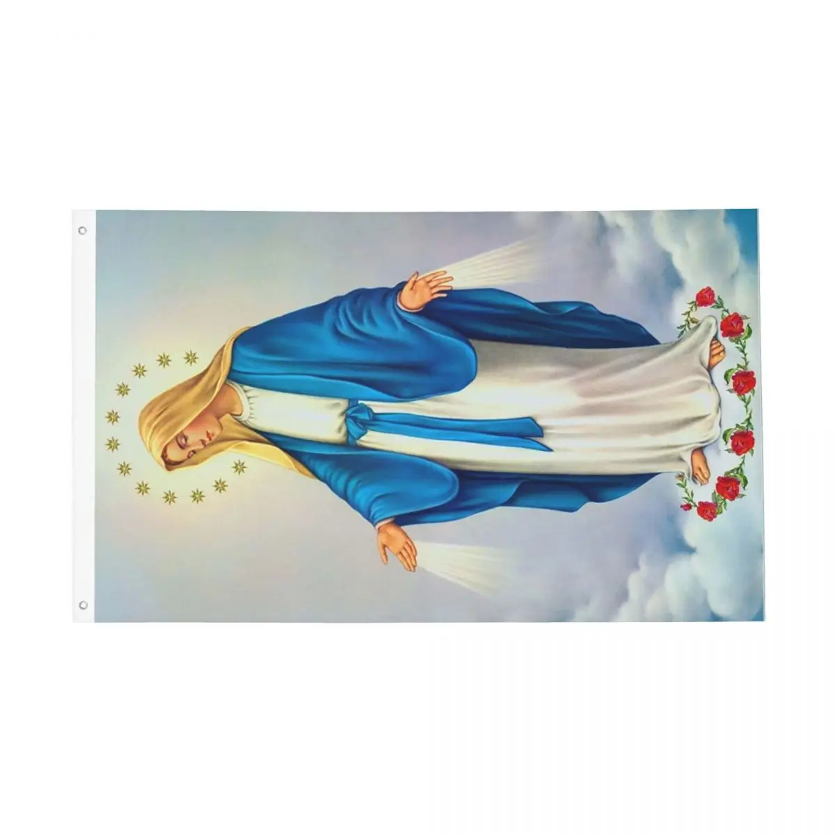 Virgin-Mary-Christian-Catholic-Flag-Indoor-Outdoor-Banner-Polyester-Our ...