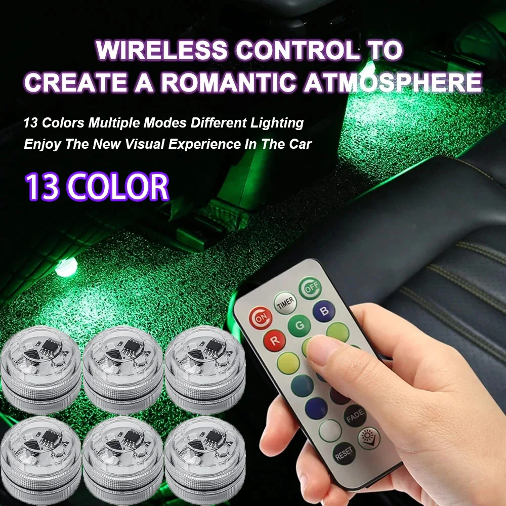 Car Remote Control Led Interior Atmosphere Light Waterproof Adhesive ...