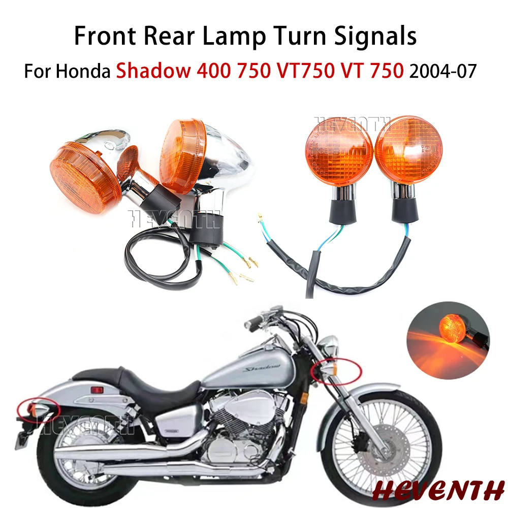 Motorcycle-Front-Rear-Lamp-Turn-Signals-Flasher-Indicator-Chrome-For ...