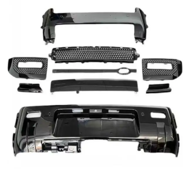 ABS Black Knight Front Lip + Rear Diffuser Bumper Protector Guard Skid ...