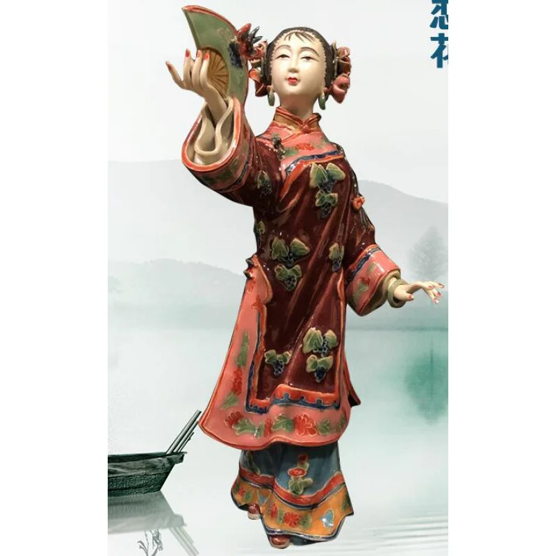 Porcelain handicraft figures Chinese style However, lovely iris ...