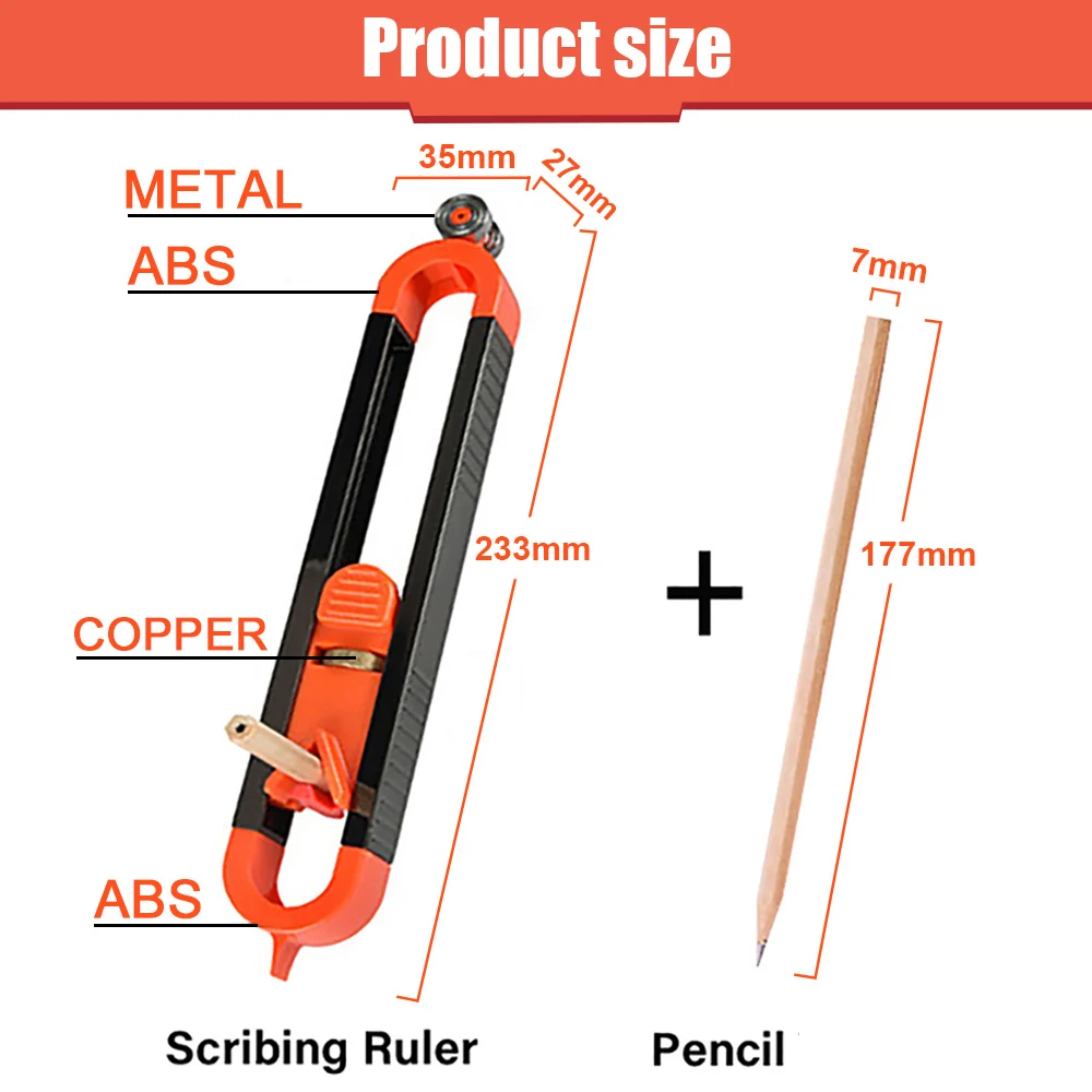 Profile Scribing Ruler Contour Gauge with Lock – Precise Scribe Tool ...