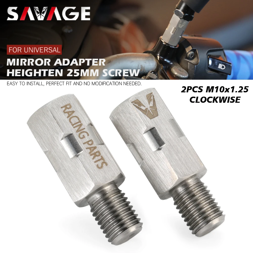 Steel Screw Thread Adapter | 10mm Motorcycle Mirrors | Steel Rearview ...