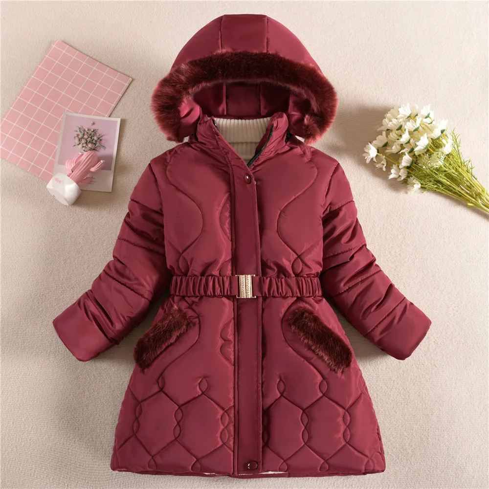 5-6-8-10-12-Years-Winter-Girls-Jacket-New-Keep-Warm-Fur-Collar-Princess ...