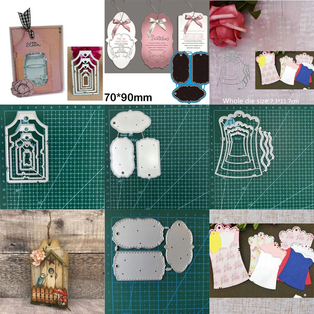 DIY-Layering-Label-Metal-Cutting-Tag-Cutting-Die-Cut-Craft-Scrapbooking ...