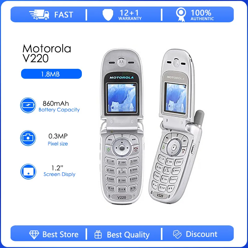 Motorola v220 remodelado original desbloqueado flip 128x128 pixels ...
