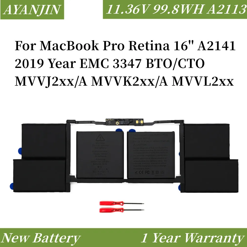 A2113-11-36V-99-8WH-Laptop-Battery-For-MacBook-Pro-Retina-16-A2141-2019 ...