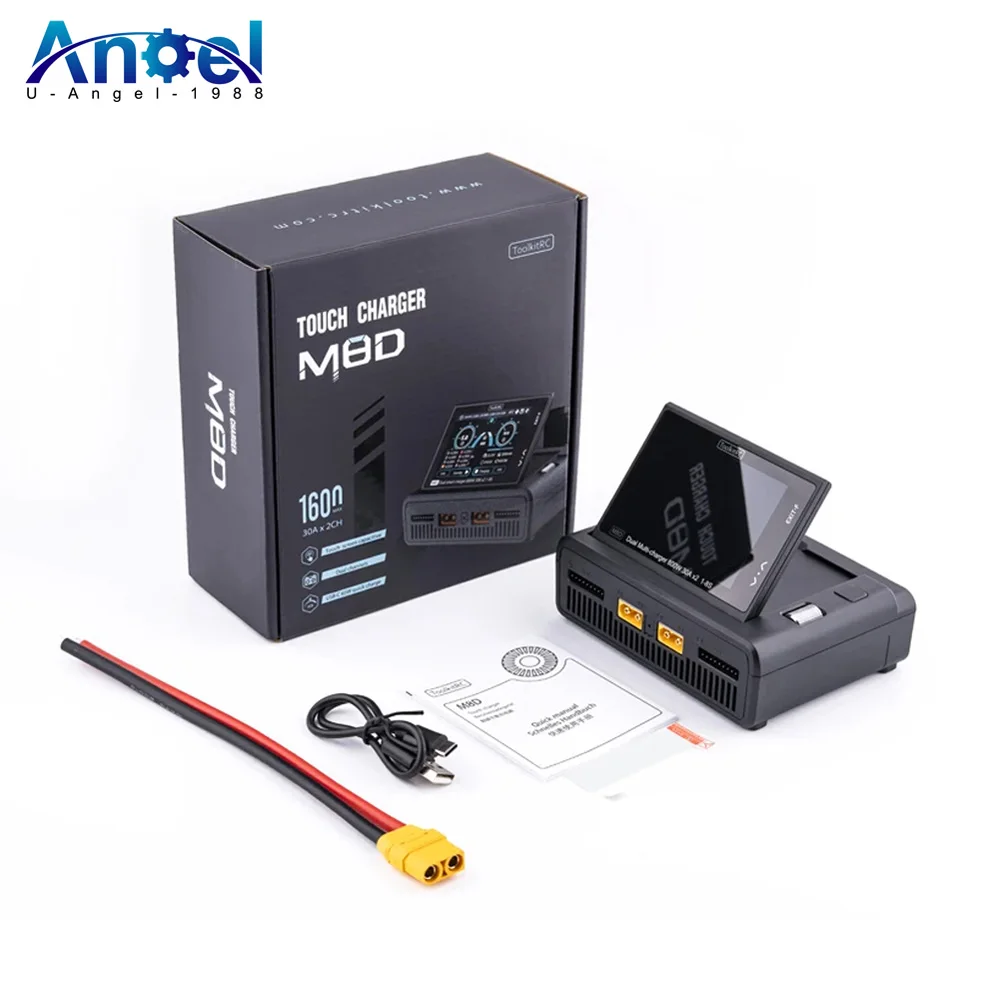 ToolkitRC-M8D-1600W-50A-Touchscreen-Dual-Channels-Charger-3-5-Flip ...