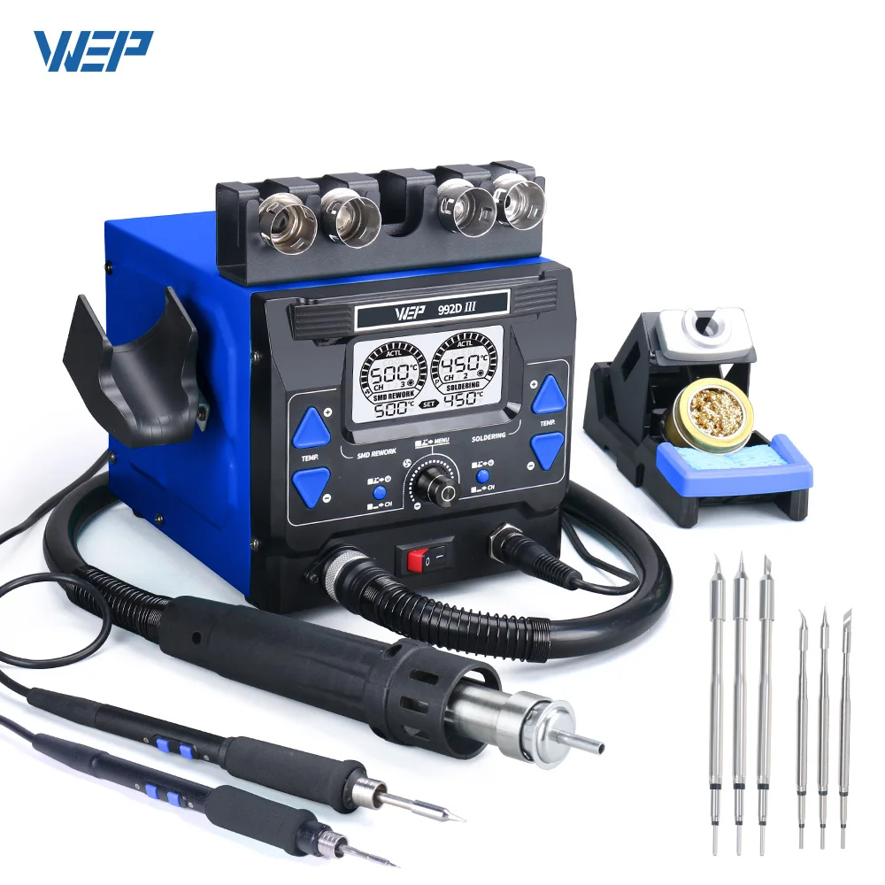WEP-992D-III-Precision-Soldering-Station-1220W-With-Hot-Air-Gun-Micro ...