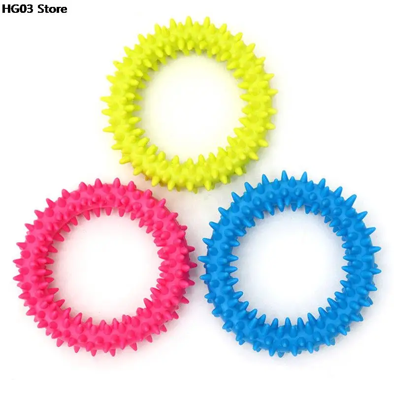 Dog Finger Toothbrush Toy Multicolor Non toxic Circle Rubber Pet Dog ...