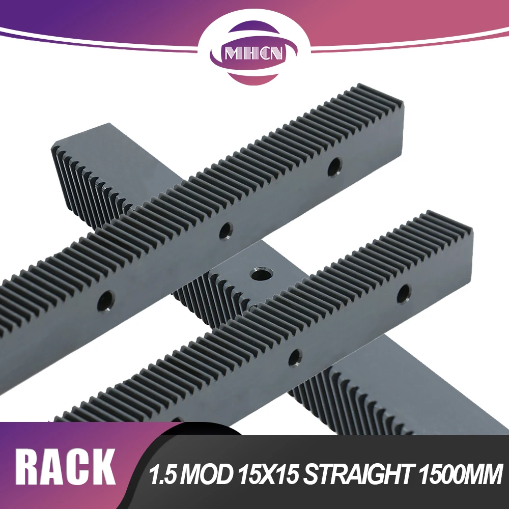 3PCS-1-5-Modulus-15x15-Straight-Gear-Rack-1500mm-with-Mount-Holes-M5 ...