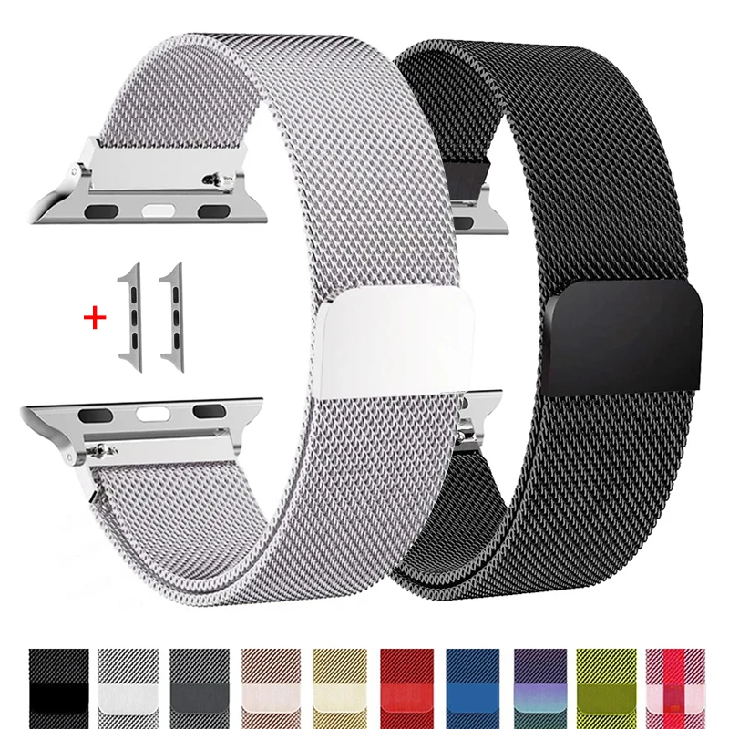 Milanese-loop-For-apple-Watch-bands-44mm-40mm-45mm-49mm-41mm-38mm-42mm ...