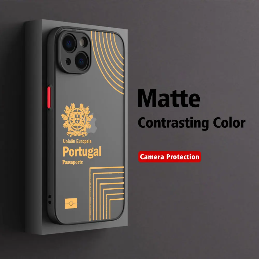 Portugal Passport Phone Case For iPhone 16 15 14 13 12 11 Mini Pro Max ...