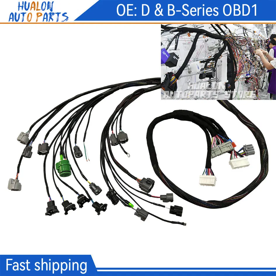 CNCH-OBD1-1 Engine Wiring Harness Compatible with Honda Civic Integra ...