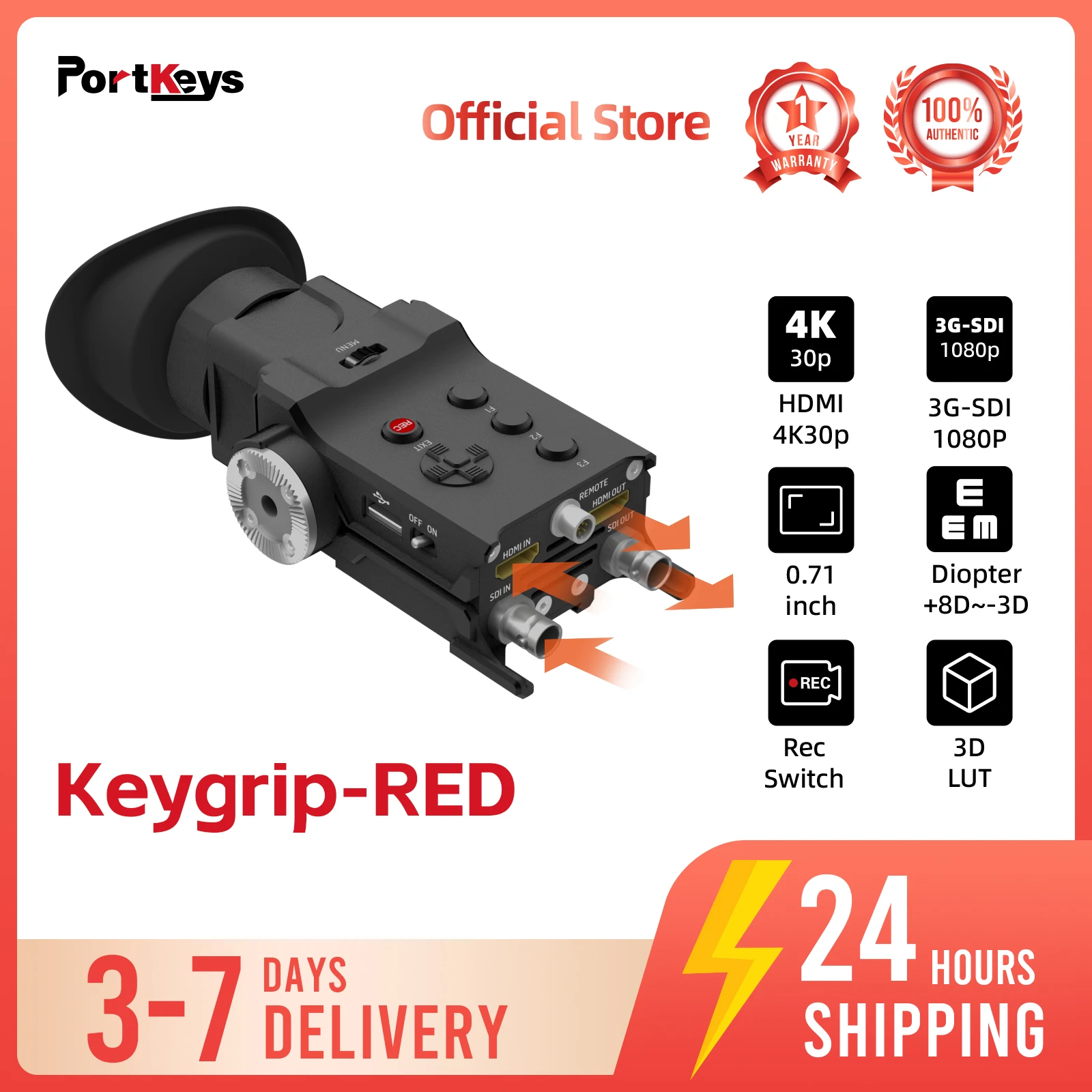 Portkeys OEYE RED SDI HDMI Electronic viewfinder 1920x1080 Camera ...