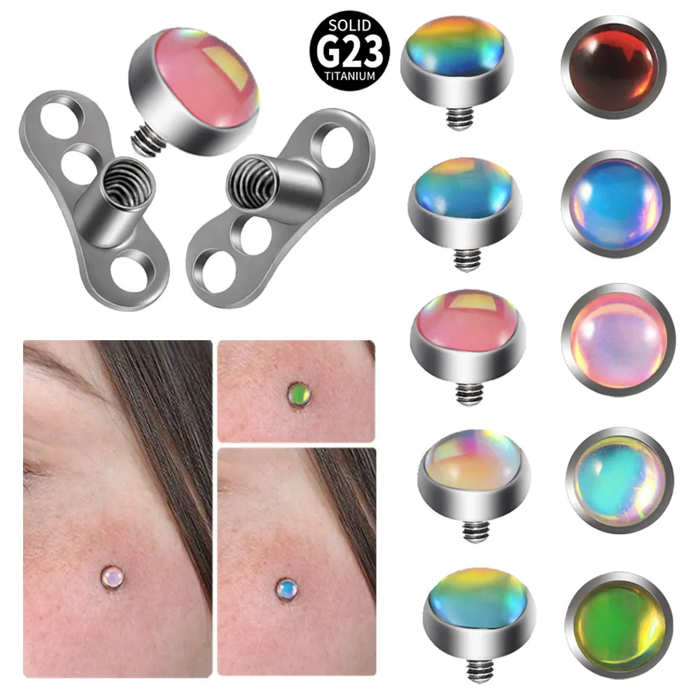Titanium-Flash-Film-Surface-Piercing-Dermal-Anchor-Microdermals ...