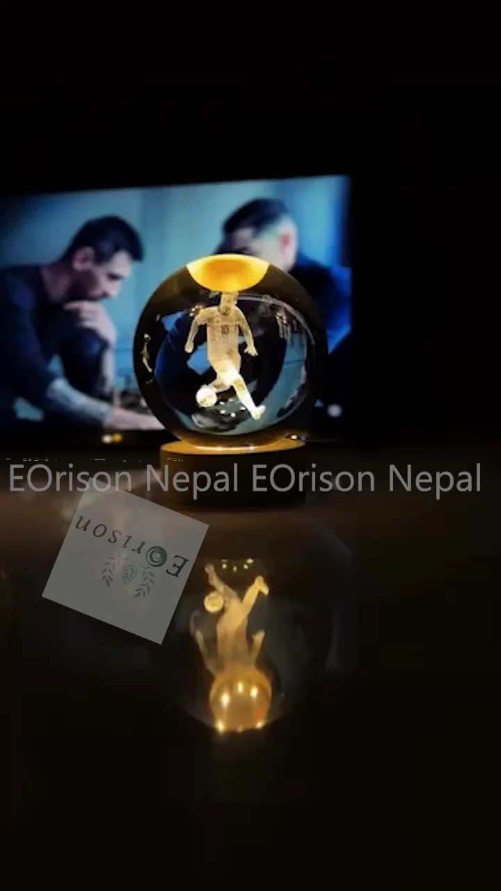 3D Decor Crystal Ball Night Light Starry Lamp LED Night Light Cr7 ...