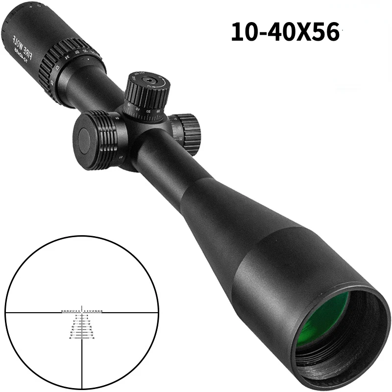 10 40X56 Riflescope Hunting Scope Tactical Sight Glass Reticle Rifle ...