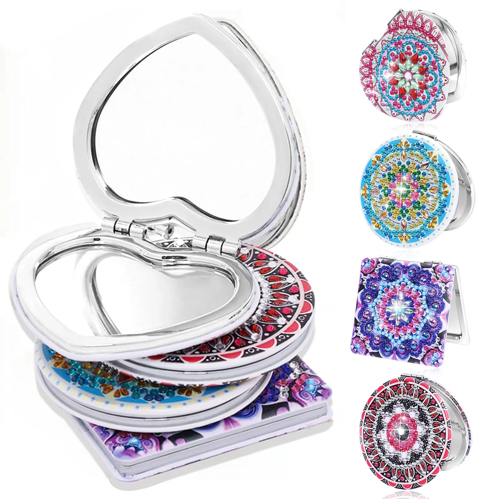 4Pcs-Diamond-Painting-Pocket-Mirror-Set-DIY-Compact-Mirror-Portable ...