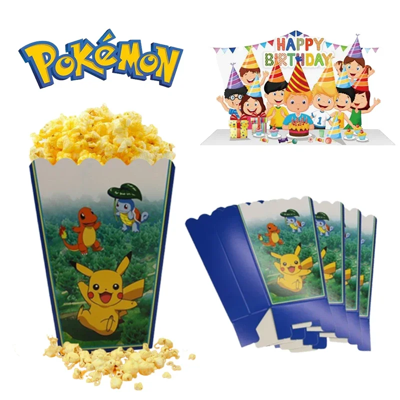 Caja-de-palomitas-de-Pok-mon-Pikachu-para-ni-os-suministros-de-decoraci ...
