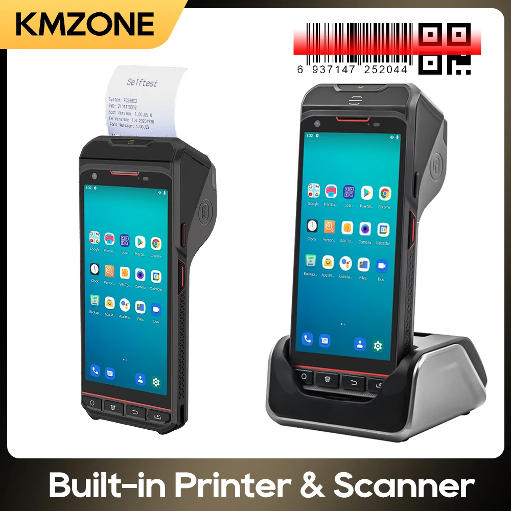 All-in-One Device Android 10 PDA Handheld Terminal Built-in 58mm Paper ...