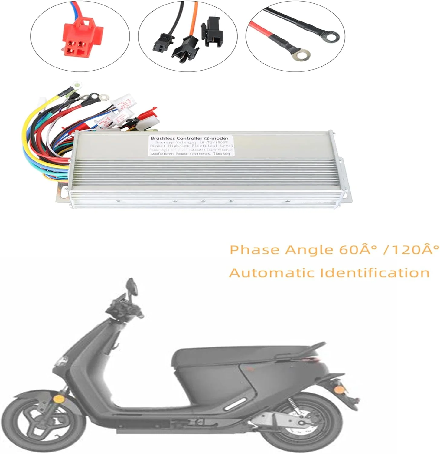 48V 60V 64V 72V 1000W 1500W Electric Controller 12 Tube Dual Mode ...