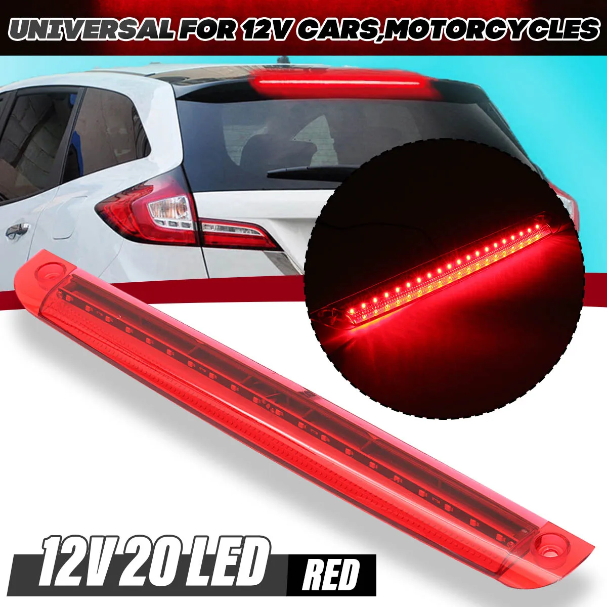 1Pcs-Universal-Car-LED-20-LED-High-Mount-Level-Motorcycle-Tail-Light ...
