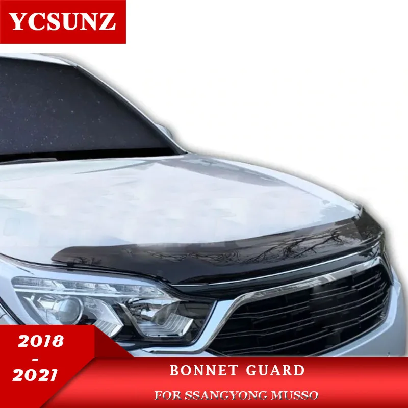 Acrylic-Bonnet-Guard-For-SsangYong-Musso-2018-2019-2020-2021-Front-Bug ...