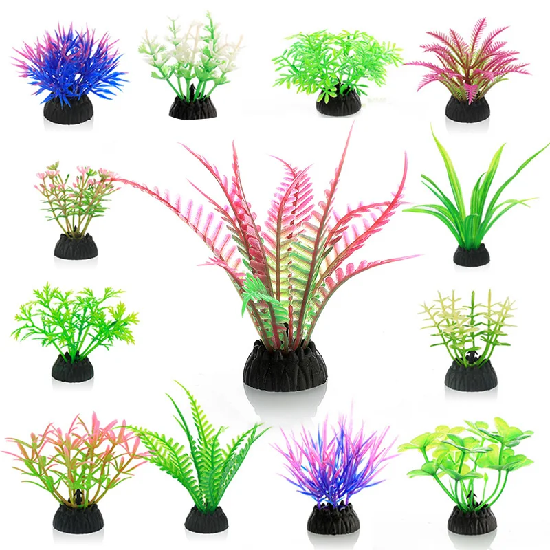 Artificial-Mini-Plastic-Water-Plant-Aquarium-Decoration-Simulation ...