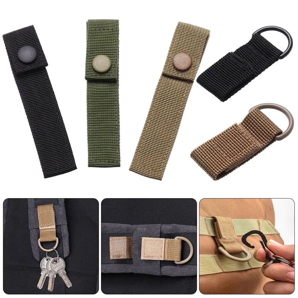 Nylon-Molle-Ribbon-Webbing-Buckle-Key-Hook-Clip-Climbing-Carabiner-Belt ...
