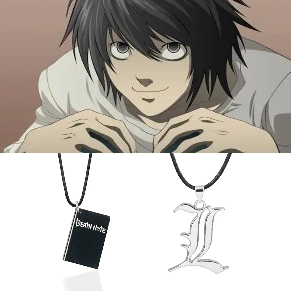 Collar de Anime Death Note, colgante de libro de notas negras, cadena ...
