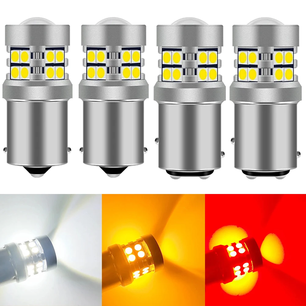 2-4-PCS-1000LM-Bright-1156-BA15S-1157-BAY15D-LED-Bulb-CANBUS-For-Car ...