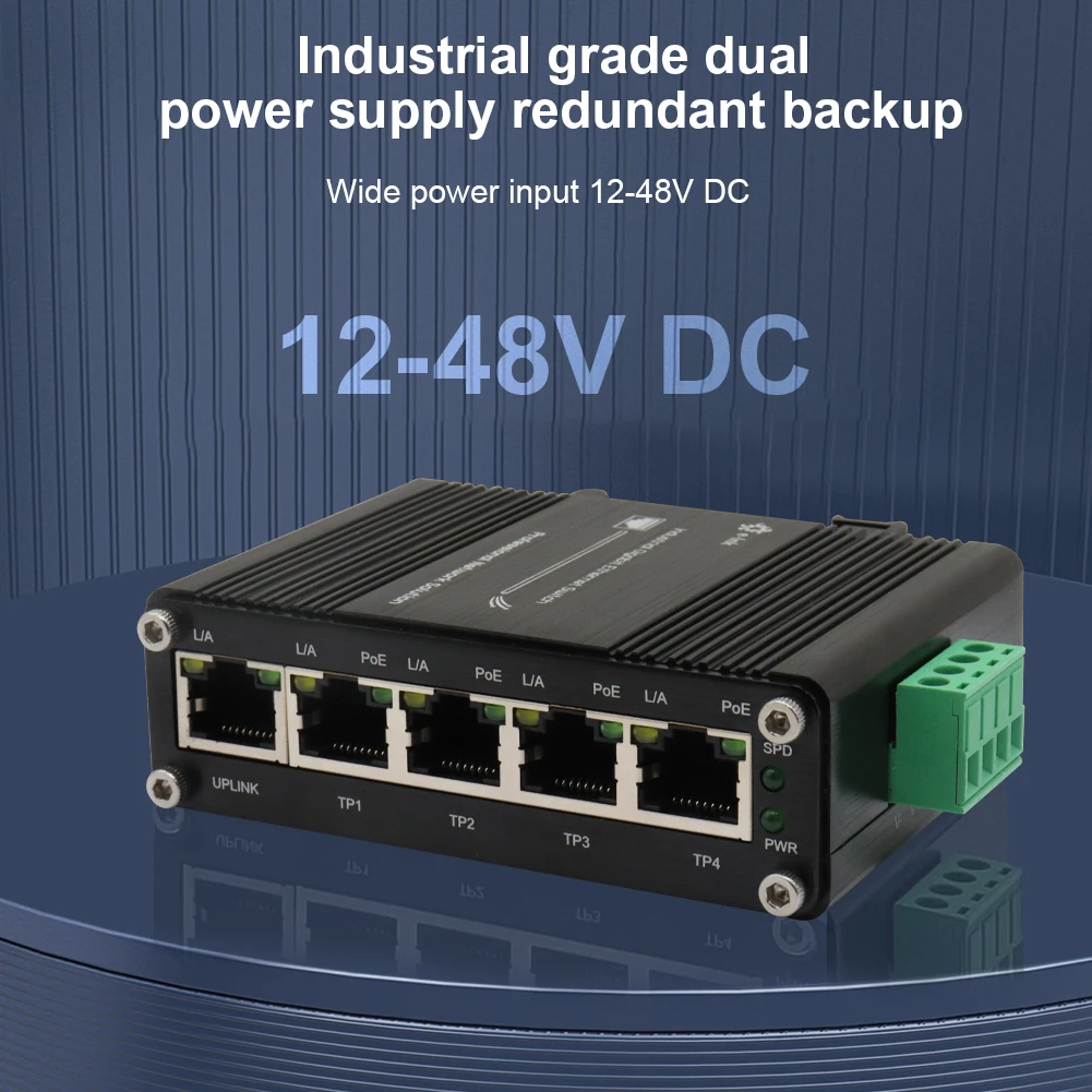 Plug And Play Switch Industrial 5-Port Gigabit Ethernet Switch - DIN ...