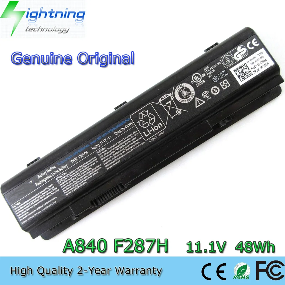 New Genuine Original F287H 11.1V 48Wh Laptop Battery for Dell Vostro ...